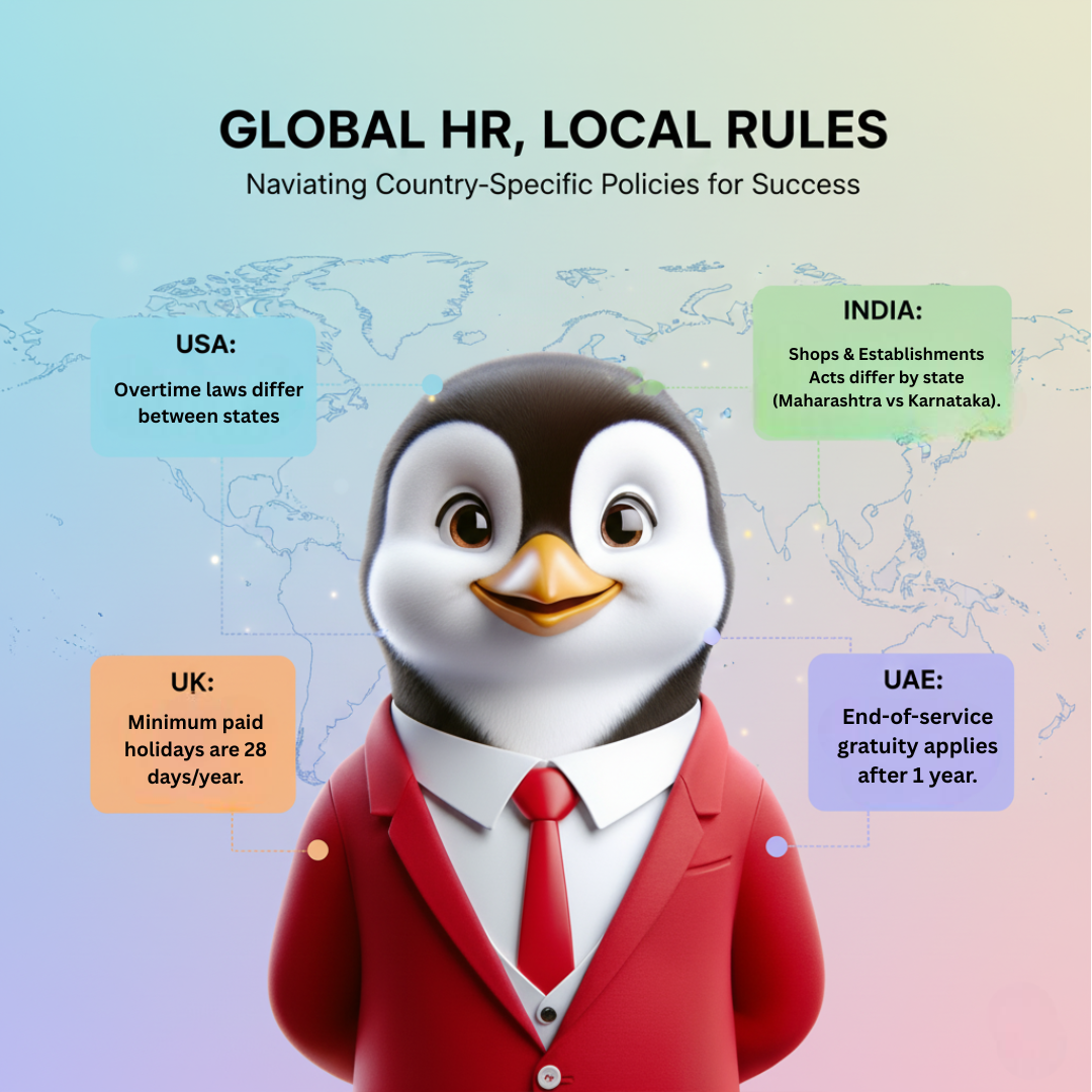 Importance of Location-Specific HR Policies for Global Compliance.